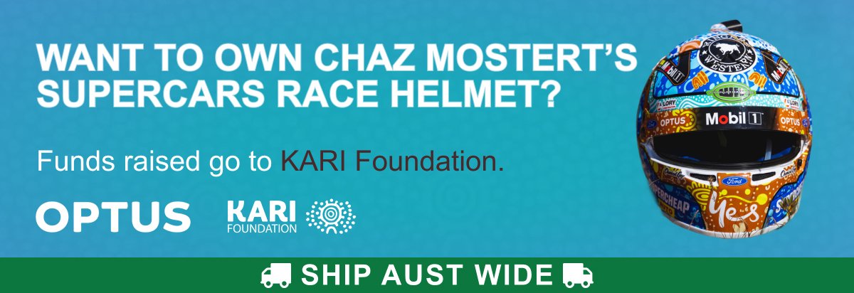 Chaz Mostert's 2025 Supercars Helmet - Lloyds Auctions Australia ...